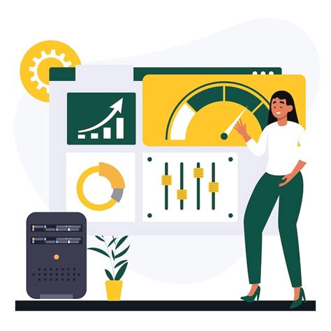 Premium Vector Website Network Performance With A Spedometer