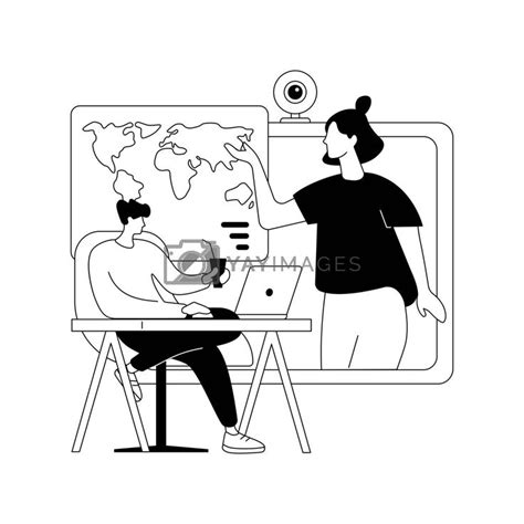 Online Tutoring App And Software Abstract Concept Vector Illustration