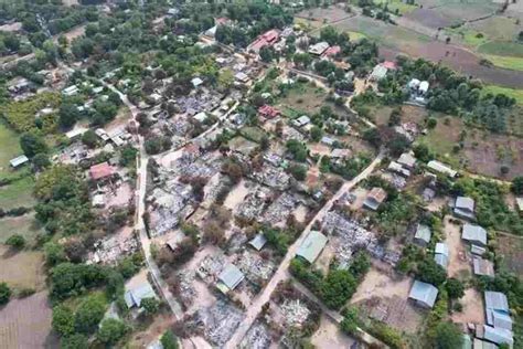 ဘုတလင်မြို့နယ်ရှိ သခွတ္တနယ် စံပြရွာကို စစ်တပ်က မီးရှို့ဖျက်ဆီးမှု နေအိမ