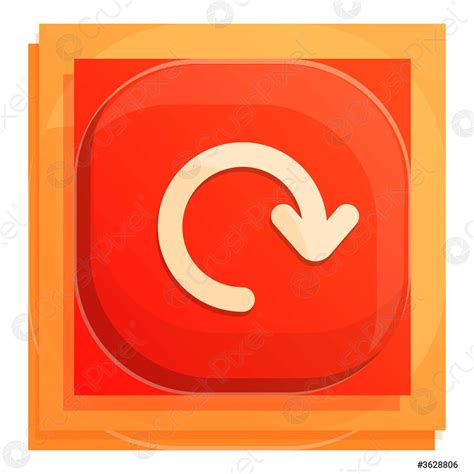 Refresh Interface Button Icon Cartoon Style Stock Vector 3628806