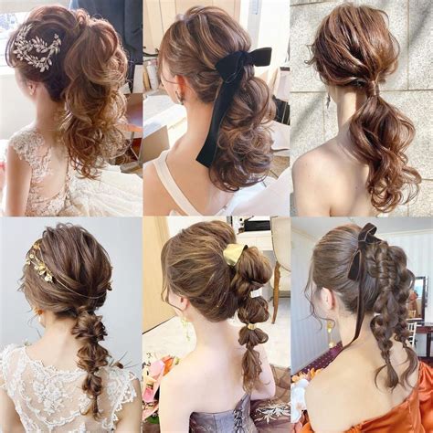 プレ花嫁の結婚式準備アプリ♡ ウェディングニュース はinstagramを利用しています 「トレンドもご紹介🧡スタイル別ポニーテールフォト6