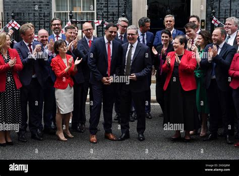 Prime Minister Sir Keir Starmer Centre Right And Scottish Labour
