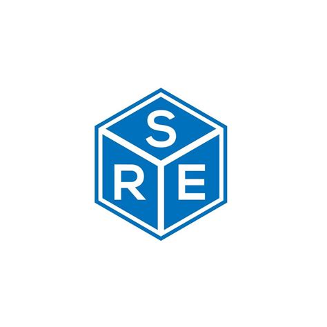Sre Letter Logo Design On Black Background Sre Creative Initials