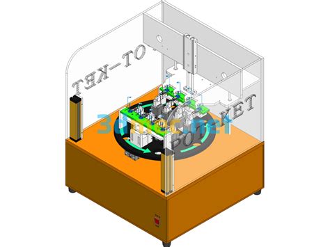 Automatic Turntable Test Fixture 3d Model Solidworks