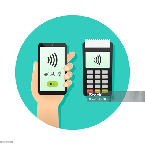 모바일 결제 및 Nfc 기술 개념 Brand Name Mobile Payment에 대한 스톡 벡터 아트 및 기타 이미지