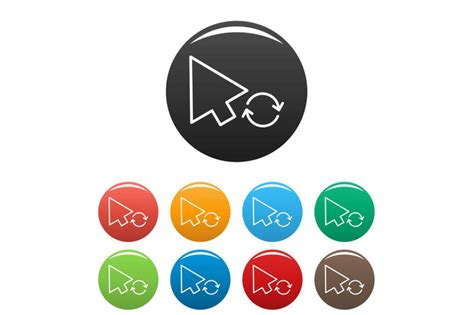 Arrow Cursor Loading Icons Set Color Vector By Anatolir TheHungryJPEG