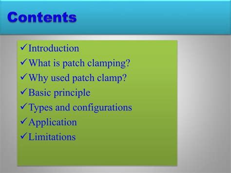 Patch Clamp Technique Principle Pptx