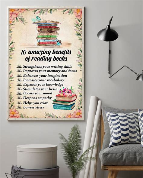 10 Amazing Benefits Of Reading Books Poster Blinkenzo