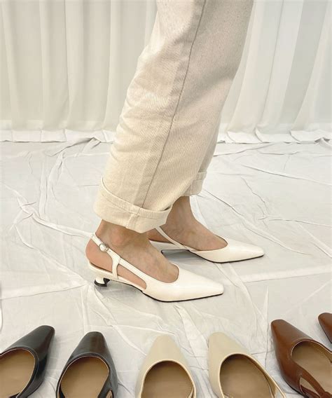 슬링백힐 스틸레토 뾰족구두 굽35cm Aj2109 4color