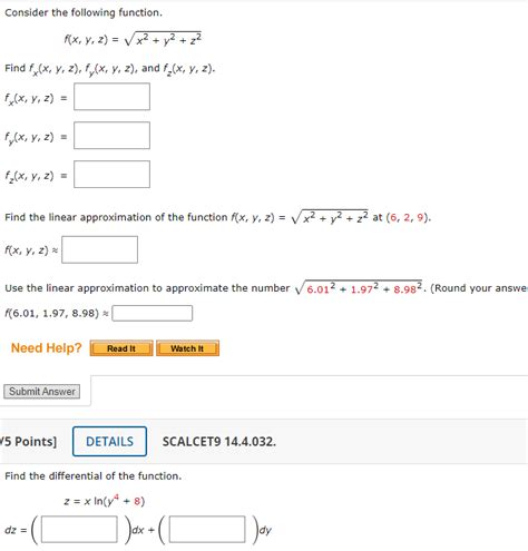 Solved Consider The Following Function F X Y Z X2 Y2 Z2 Chegg