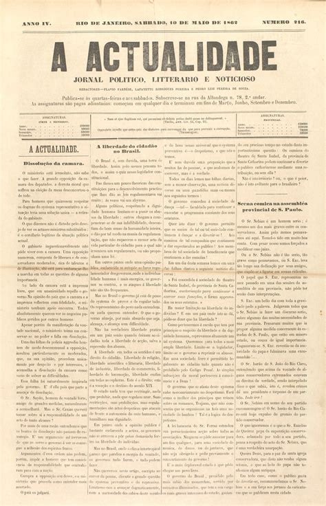 Jornais E Periódicos No Século Xix — Arquivo Nacional