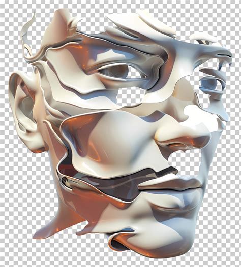 Man Face Fragmented Face With Abstract Layers Png Clipart 3d Abstract Art Fragment