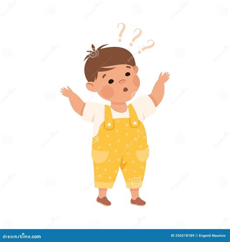Little Boy Asking Question To His Agemate Vector Illustration
