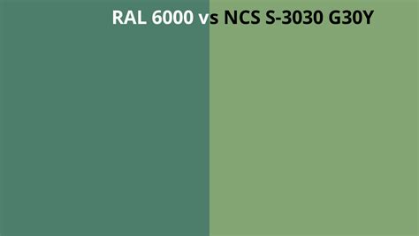 Ral 6000 Vs Ncs S 3030 G30y Ral Colour Chart Uk