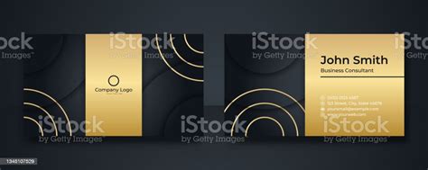 블랙과 골드 프리미엄 럭셔리 명함 디자인 전문 템플릿 명함 우아한 추상 카드 템플릿은 보유 기업에 적합합니다 벡터 디자인 템플릿 세트 금색에 대한 스톡 벡터 아트 및 기타