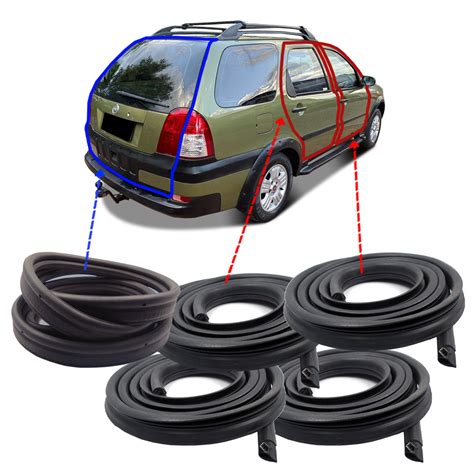 Kit Borracha Portas E Mala Fiat Palio Weekend A Borrachauto