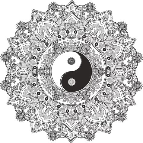 Mandala Yin Yang Free Vector Cnc File