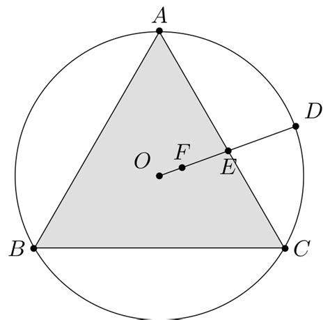 How To Draw With Tikz A Chord Parallel To Ac That Passes Through A Point Tikz How To Draw Lines