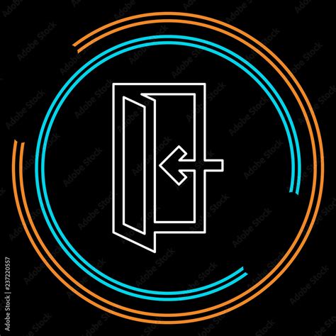 Emergency Exit Sign Exit Door Icon Exit Strategy Door Entrance Stock Vector Adobe Stock