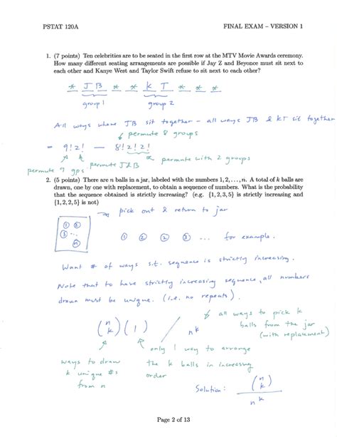 PSTAT 120A Study Guide Summer 2018 Final Spring Break Elche