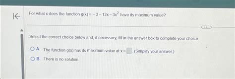 solved for what x ﻿does the function g x 3 12x 3x2 ﻿have
