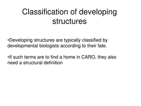 Ppt Classification Of Developing Structures Structural Definition