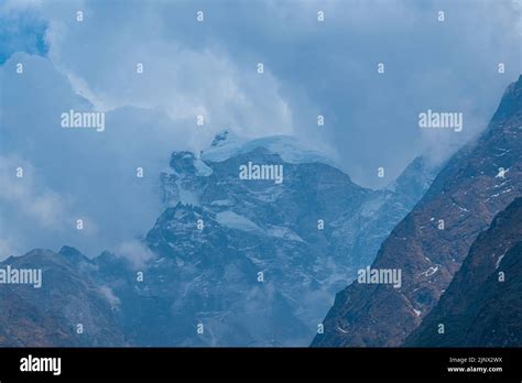 View Of Himalayan Mountains From Nangkar Tshang View Point Dingboche Sagarmatha National Park