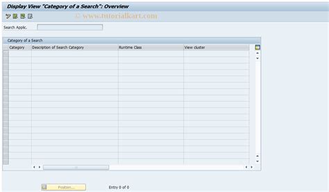 IGN SEARCH TYPE SAP Tcode Display Search Categories