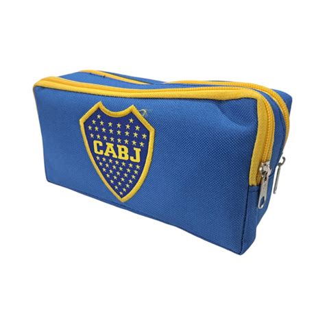Cartuchera Doble Cierre 20x10 Bordada Boca C U Distribuidora La Colo