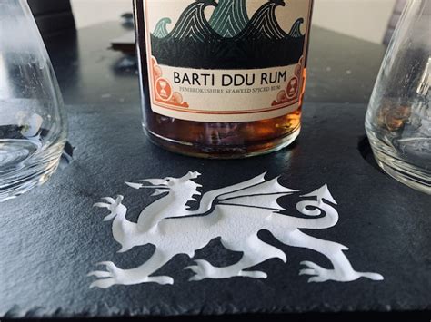 Barti Ddu Rum Tray Made From Welsh Slate Slate Wine Racks