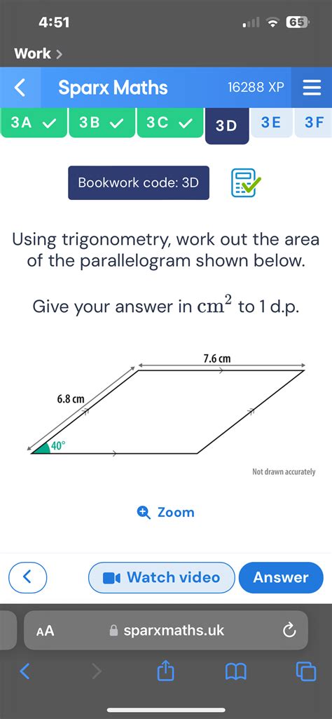 Bookwork Code 3D Using Trigonometry Work Out StudyX