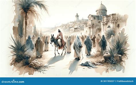 Triumphal Entry Into Jerusalem Passion Sunday Stock Image Image Of