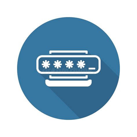 Access Password Icon Flat Design Stock Illustration Illustration Of