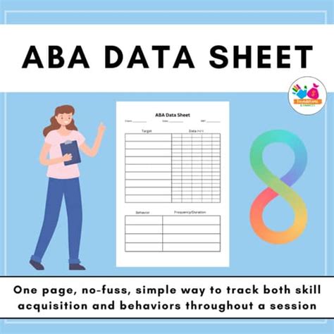 Printable Aba Session Data Sheet For Rbts And Bcbas By Foundations And