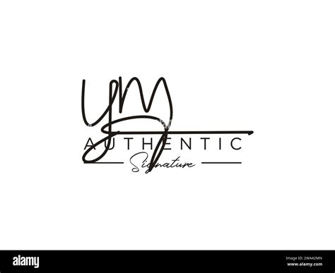 Ym Signature Logo Template Vector Stock Vector Image And Art Alamy