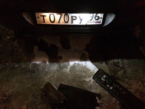 Подсветка номера. — Peugeot 307, 2 л, 2005 года | стайлинг | DRIVE2