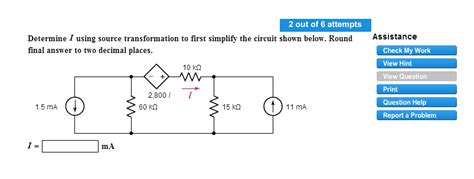 Solved Determine I Using Source Transformation To First