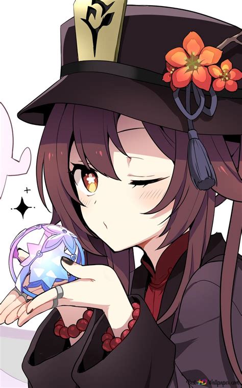 Cute Hu Tao Boo Tao Genshin Impact 2K Wallpaper Download