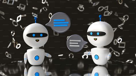 A Couple Of Robots Standing Next To Each Other Photo Technology Image