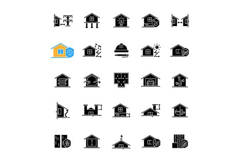 Building Safety Requirements Black Glyph Icons Set On White Space Img Visuals