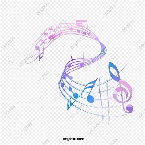 점진적인 박동 노트 음표 일러스트 뮤지컬 표기법 직원 구배 Png 일러스트 및 Psd 이미지 무료 다운로드