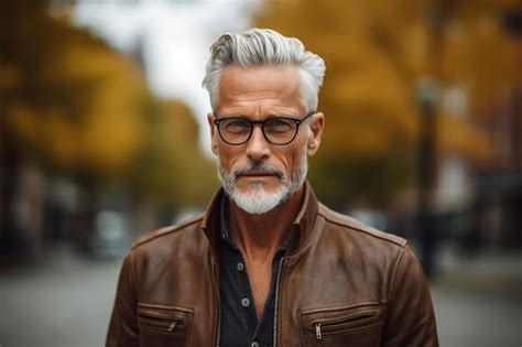 Premium Photo Portrait Of A Handsome Middle Aged Man