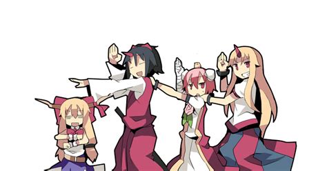 東方 鬼の四天王に躍らせてみたシリーズ ふかぢあのイラスト Pixiv