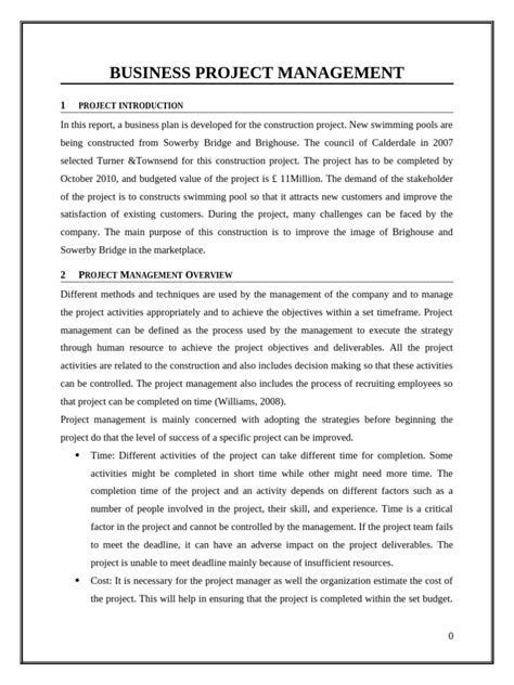 Business Project Management Final Am Pdf Project Management Life