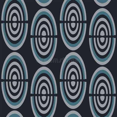 Seamless Pattern With Abstract Shapes Geometric Pattern Of Semicircles Stock Illustration