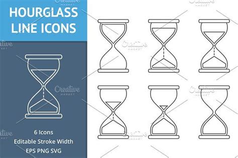 Hourglass Line Icons Line Icon Icon Hourglass