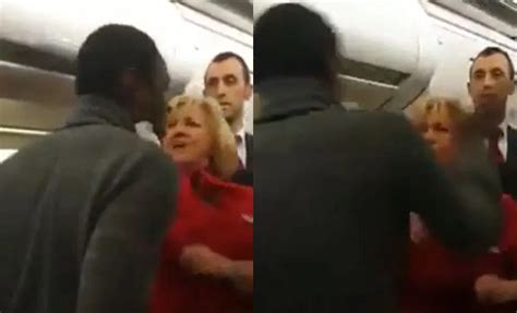 Passenger Hits Air Stewardess In The Face After She Slapped Him For