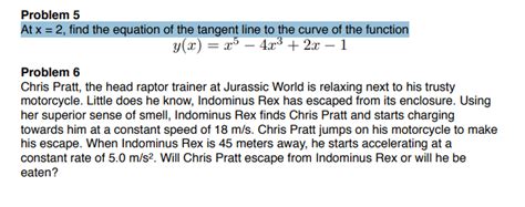 Solved Problem 5 At X 2 Find The Equation Of The Tangent Chegg Com
