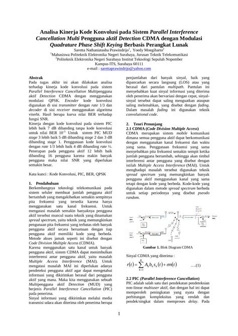 Pdf Analisa Kinerja Kode Konvolusi Pada Sistem Parallel · Algoritma Viterbi Sendiri Adalah