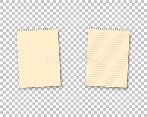 Realistic Vector Blank Notepad Textbook Icon Vector Notepad Template Set Stock Vector